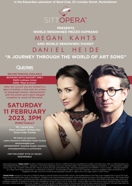 » JOHANNESBURG/ Rand Club/ „Sittopera“: MEGAN KAHTS UND DANIEL HEIDE ...